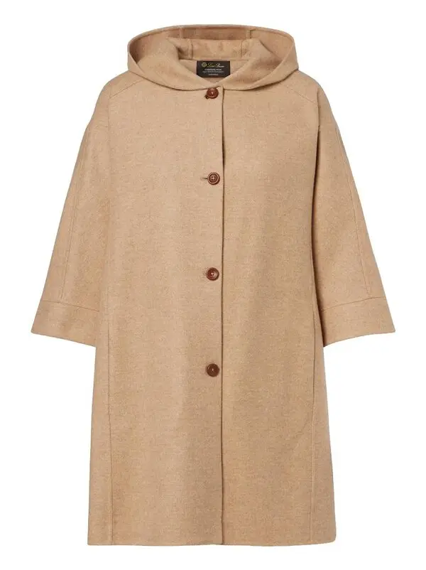 Loro Piana Belted Wool And Cashmere Cape - Beige