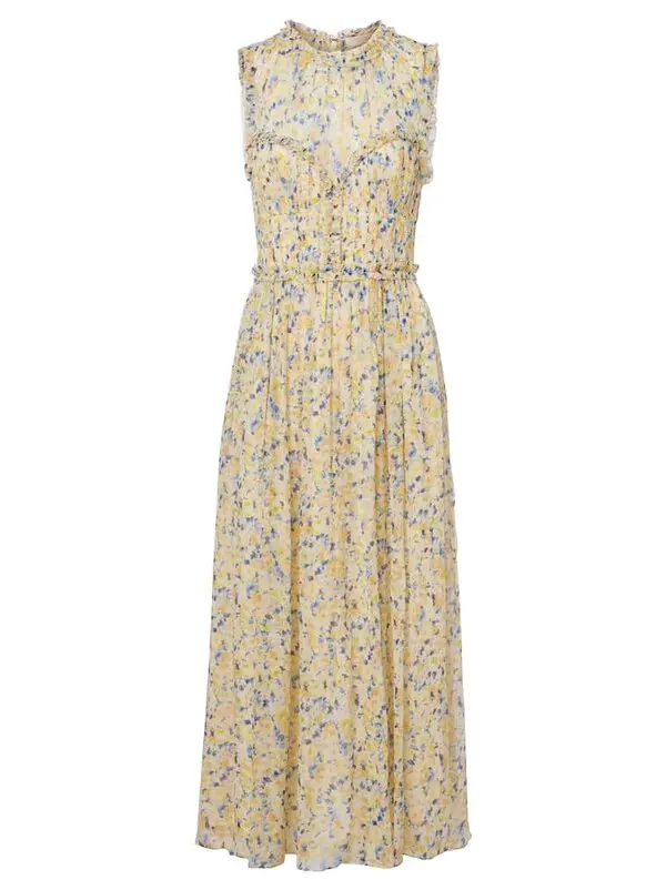 Ulla Johnson Kasia Floral Silk Chiffon Maxi Dress - Multicoloured