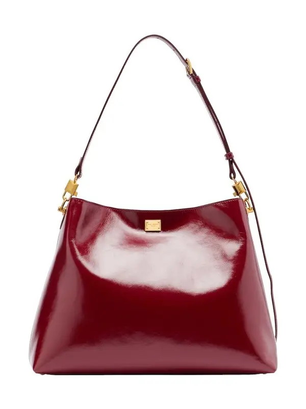 Dolce & Gabbana Vittoria Large Leather Shoulder Bag - Red