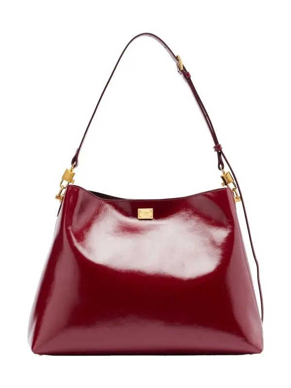 Dolce & Gabbana Vittoria Large Leather Shoulder Bag - Red