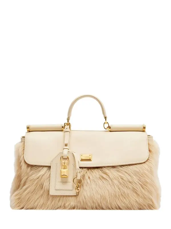 Dolce & Gabbana Sicily Large Top-handle Bag - Beige