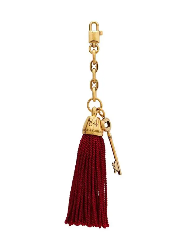 Dolce & Gabbana Fringed Bag Charm - Red