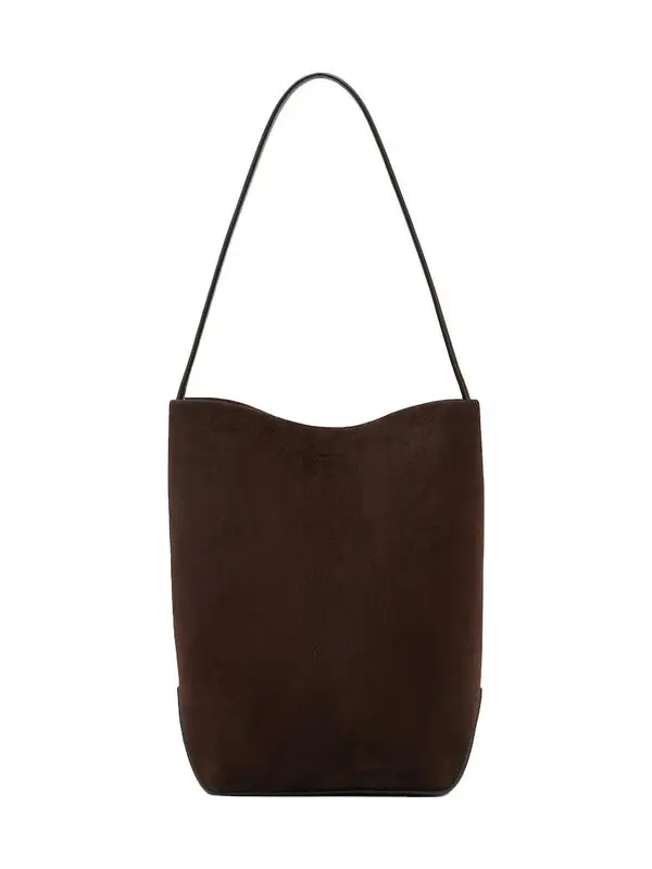 THE ROW N/s Park Edge Medium Suede Tote Bag - Brown