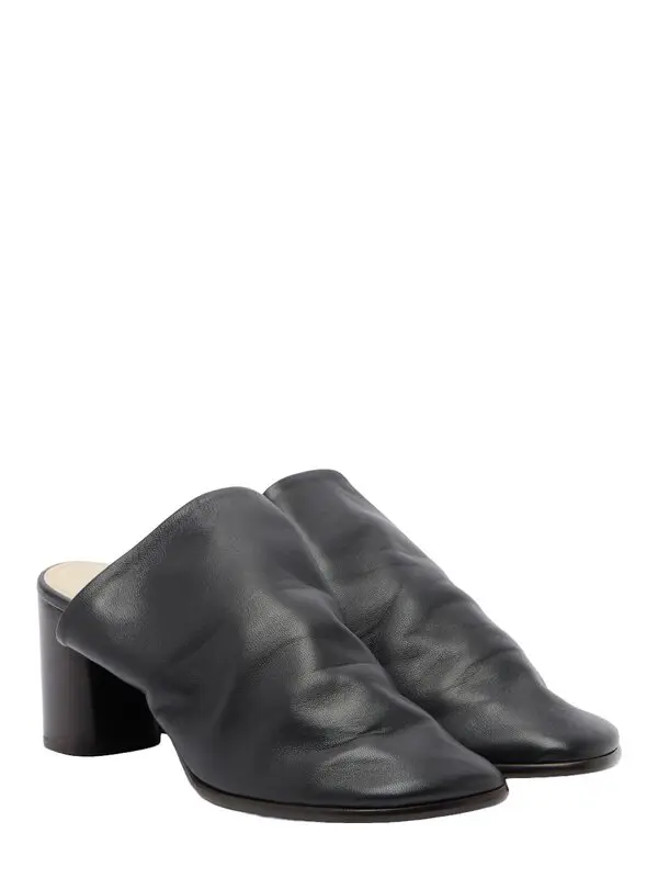 LEMAIRE Glove Leather Mules - Black