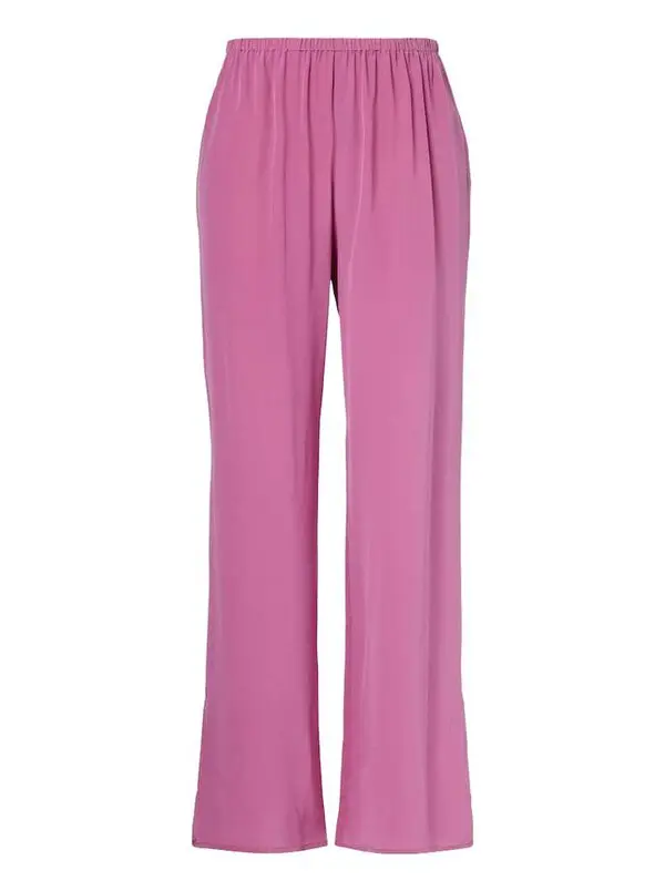 Asceno Loreto Wide-leg Silk Crêpe Pants - Pink
