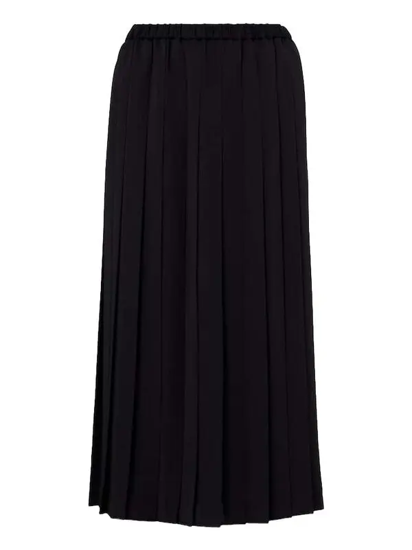 Junya Watanabe Pleated Midi Skirt - Black