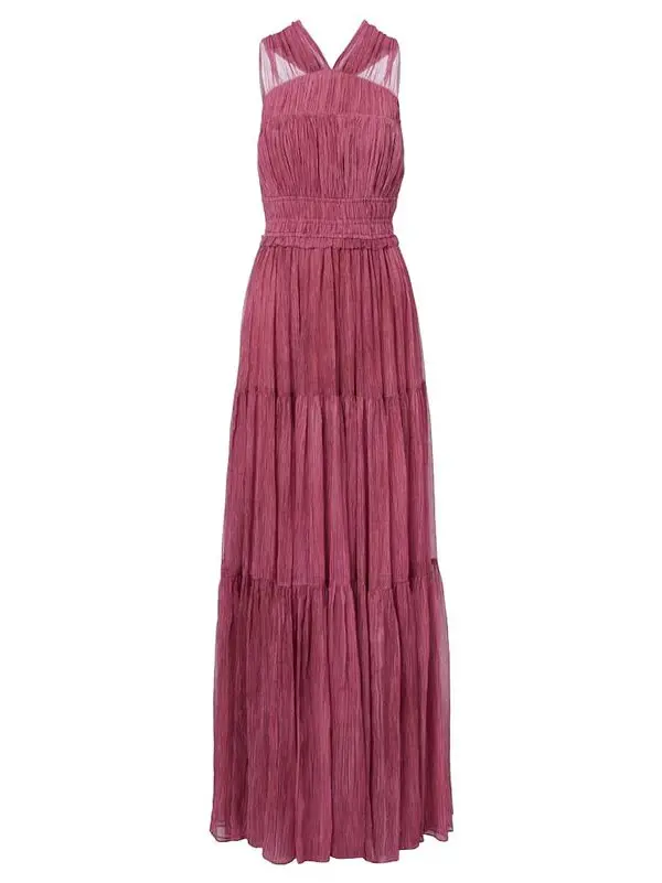 Ulla Johnson Freesia Silk Chiffon Gown - Pink