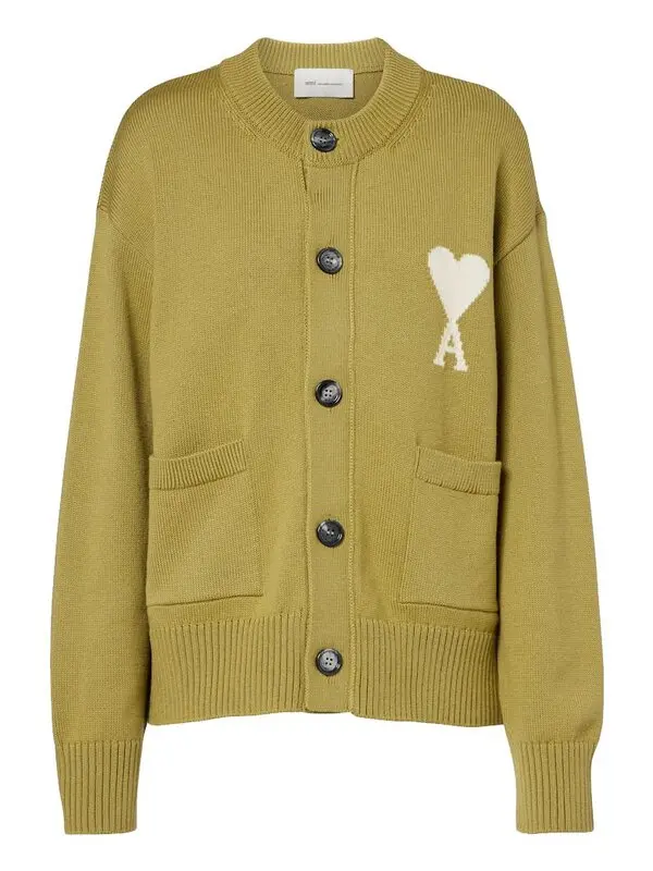 Ami De Cœur Wool And Cotton Cardigan - Green