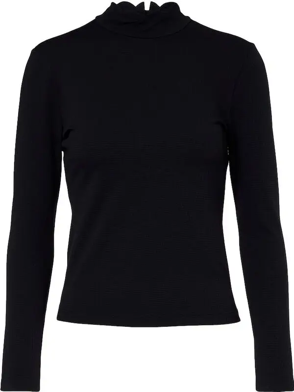 Marysia Scalloped Rashguard Top - Black