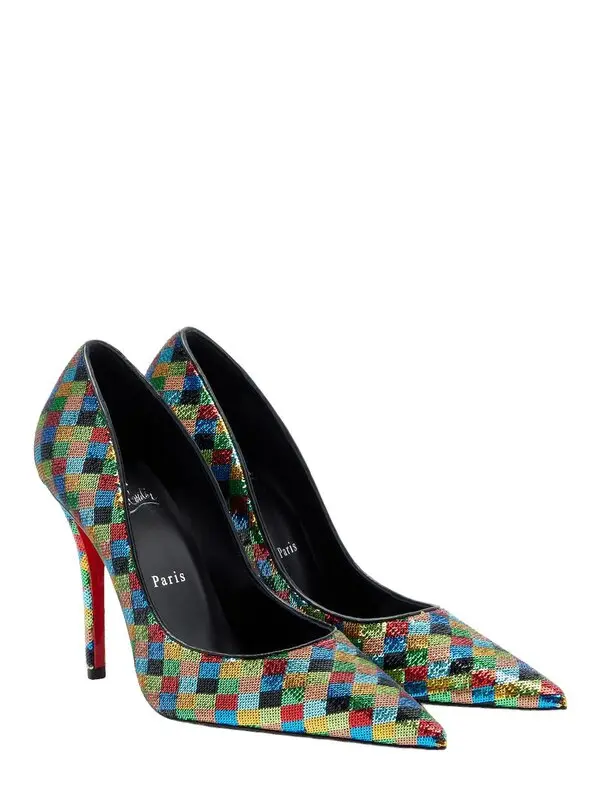 CHRISTIAN LOUBOUTIN Miss Z Sequined Pumps - Multicoloured