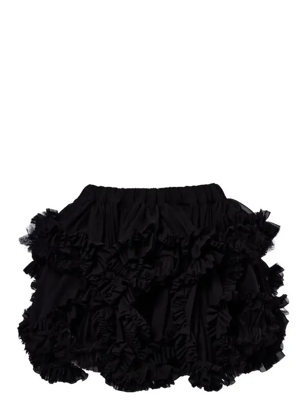 Noir Kei Ninomiya Tulle Miniskirt - Black