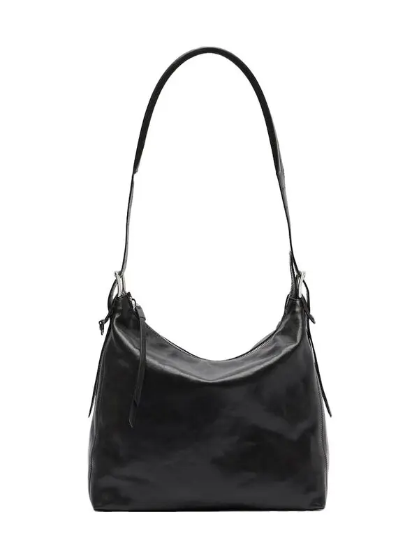 LEMAIRE Small Belted Leather Shoulder Bag - Brown