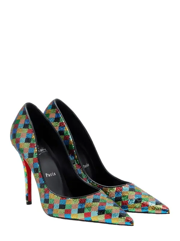 CHRISTIAN LOUBOUTIN Miss Z Sequined Pumps - Multicoloured