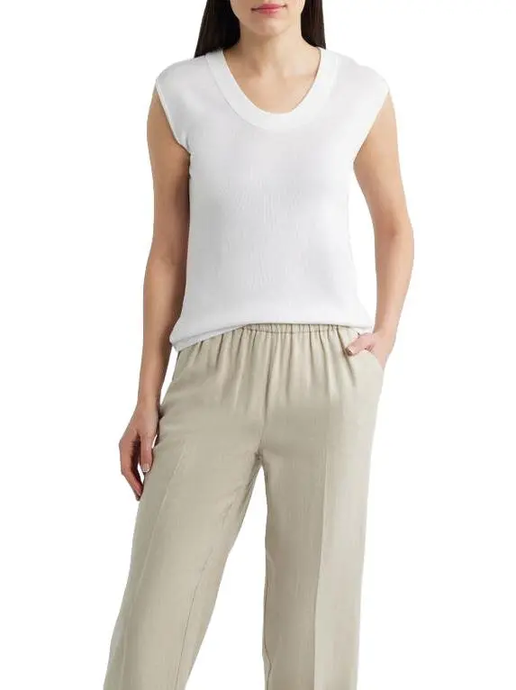 Anne Klein Knit Top - Crisp White