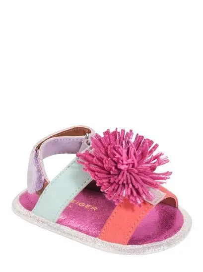 Kurt Geiger Orson Fringe Slingback Sandal - Pink Multi