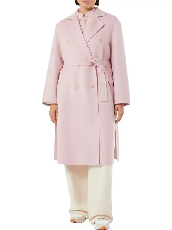 Marina Rinaldi Mrs. Zampa Virgin Wool-blend Coat - Pink