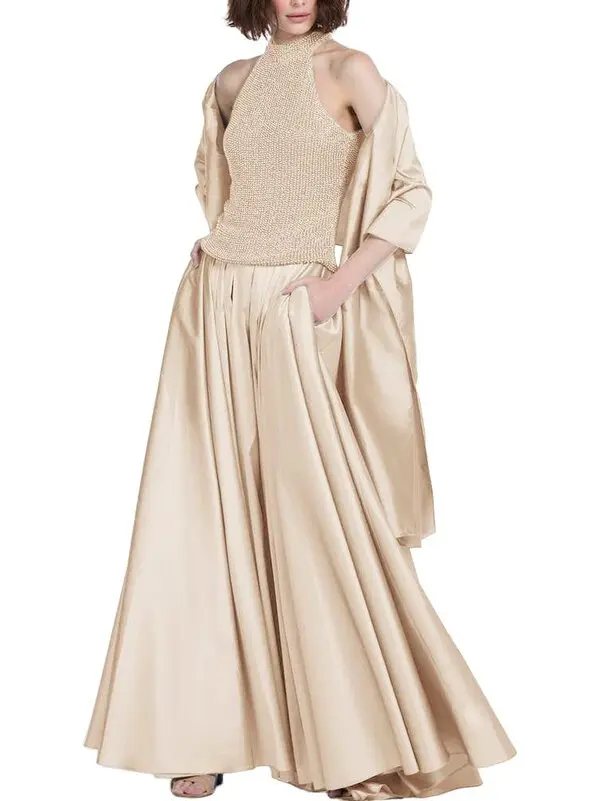 EMILY SHALANT Taffeta Wrap - Champagne