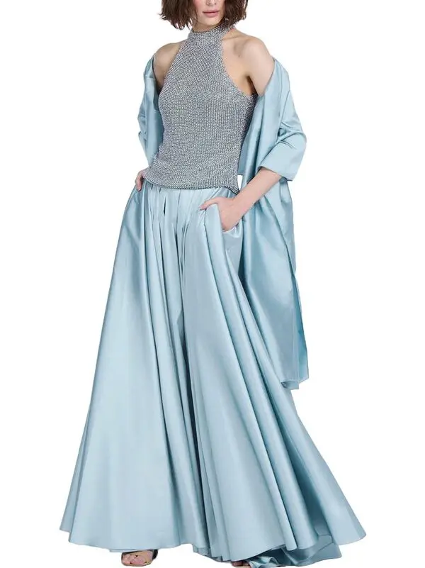 EMILY SHALANT Taffeta Wrap - Light Blue