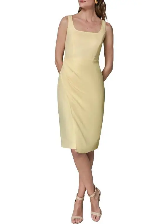 Donna Karan New York Faux Wrap Sheath Dress - Panna Cotta
