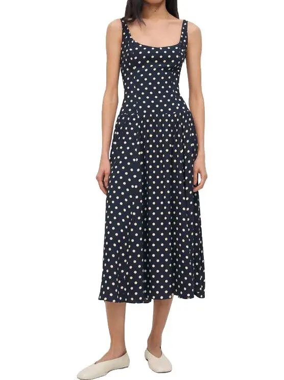 REFORMATION Bellarose Polka Dot Dress - Orion Dot