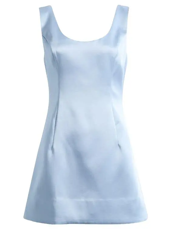 REFORMATION Franceska Satin Minidress - Baby Blue