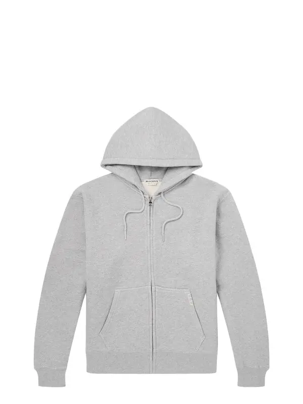 JW Anderson Cotton-jersey Zip-up Hoodie - Gray