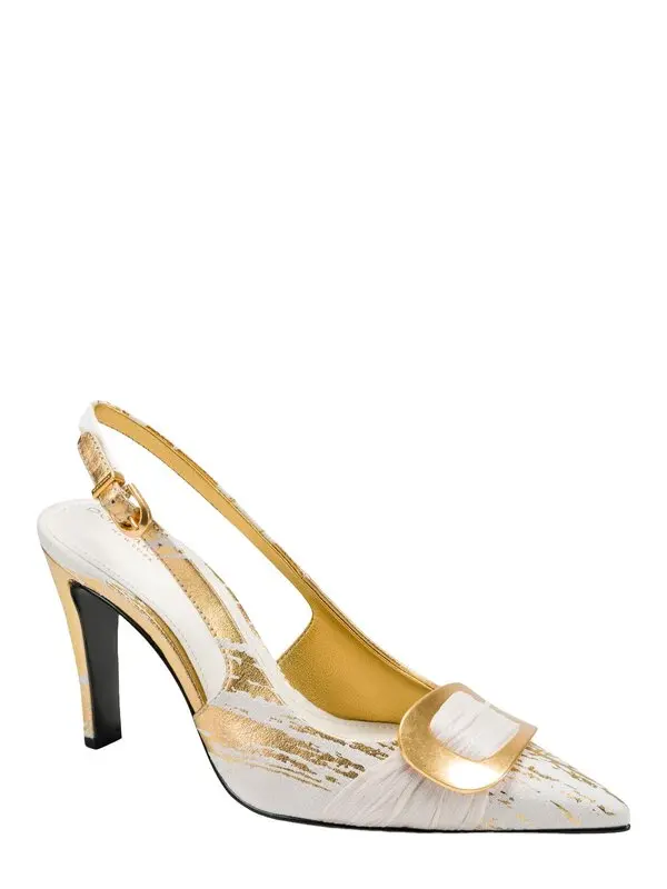Donna Karan New York Peara Slingback Pump - Ivory/gold