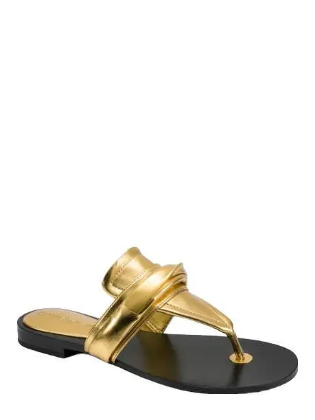 Donna Karan New York Metallic Flip Flop - Gold