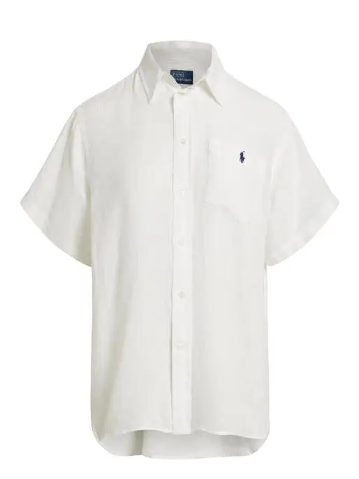 Polo Ralph Lauren Oversized Linen Button-up Shirt - Classic Oxford White