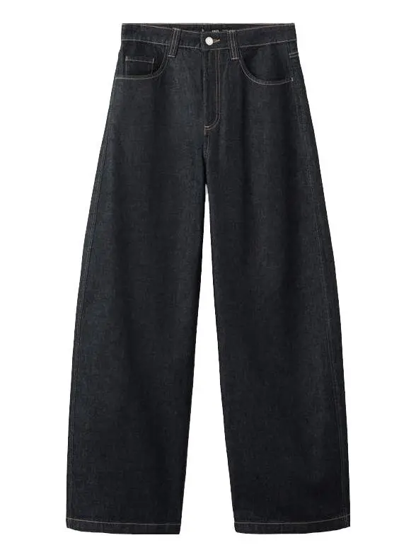 Mango Mid-rise Balloon Jeans - Open Blue