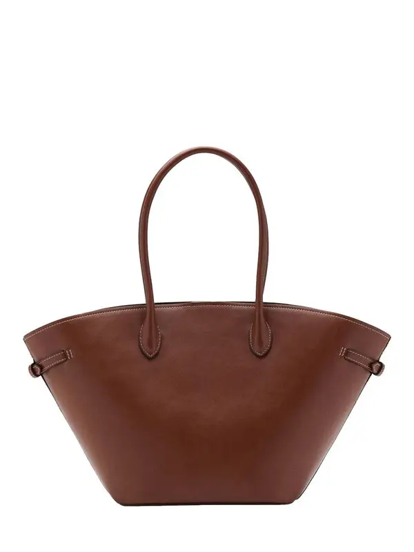 Mango Shopper Bag With Double Handle - Leather
