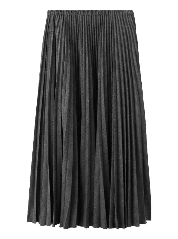 Mango Pleated Maxi Skirt - Grey