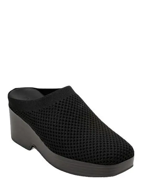 Aerosoles Colombo Mesh Platform Clog - Black Open Knit