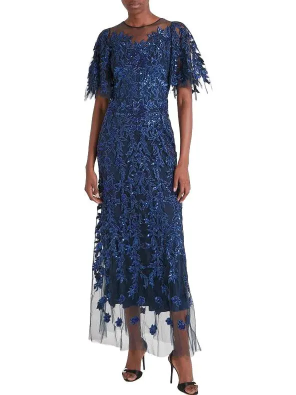 TEMPERLEY LONDON Genevieve Gown - Midnight Blue