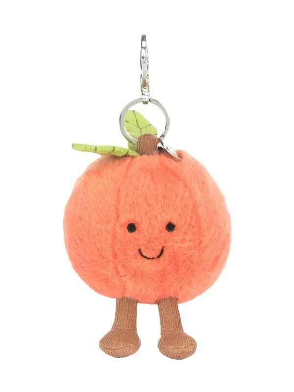 JELLYCAT Amuseables Peach Plushie Bag Charm - Orange