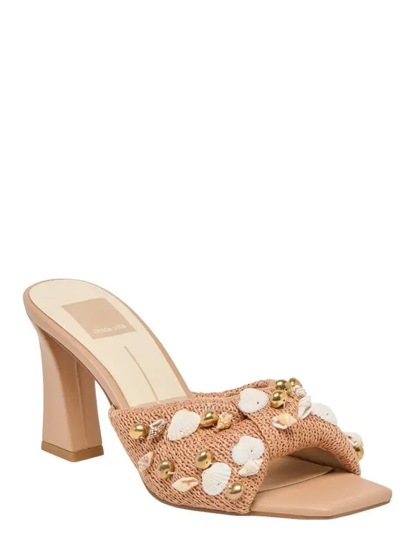 Dolce Vita Tylah Heeled Sandal - Toffee Beaded Raffia