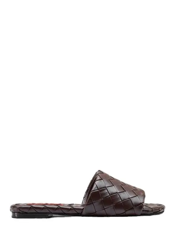 SIMONMILLER Woven Salerno Slide Sandal - Chocolate