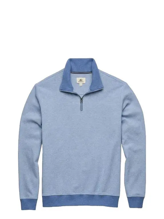 SURFSIDE SUPPLY CO. Bobby Stripe Fleece Quarter Zip - Sapphire Blue