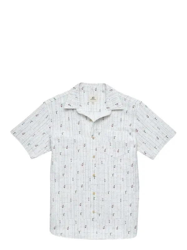 SURFSIDE SUPPLY CO. Joey Seersucker Cocktail Shirt - White