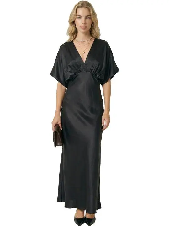 MODENAIRE Flowy Maxi Dress - Black