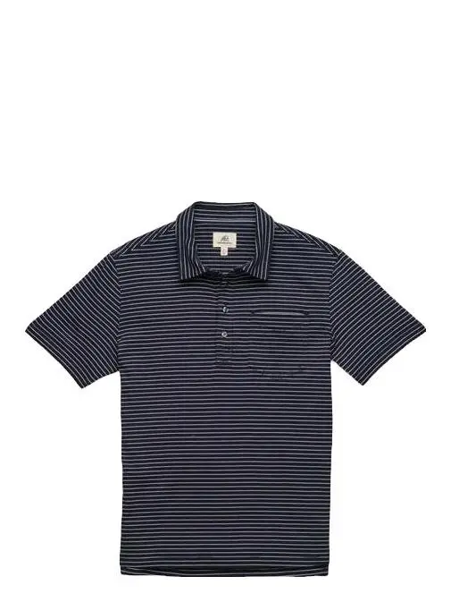 SURFSIDE SUPPLY CO. Michael Stripe Polo - Navy Stripe