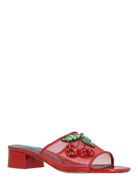 J. Reneé Cherry Slide Sandal - Red/green