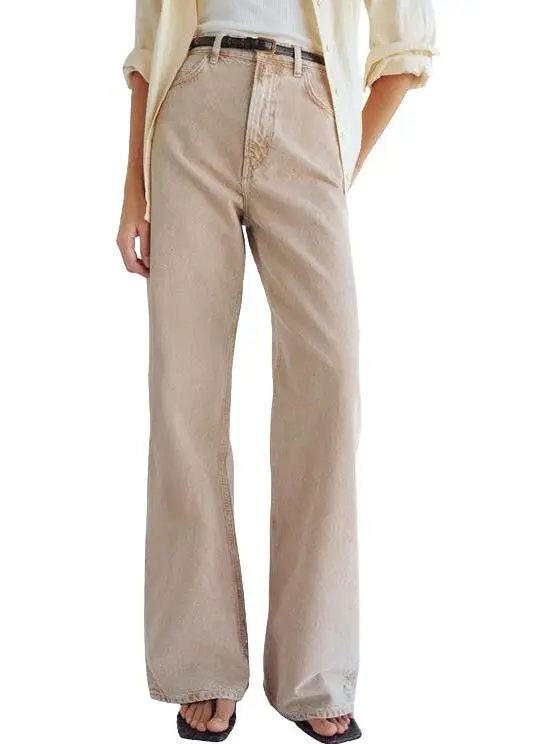 REFORMATION Cary Wide Leg Jeans - Petoskey