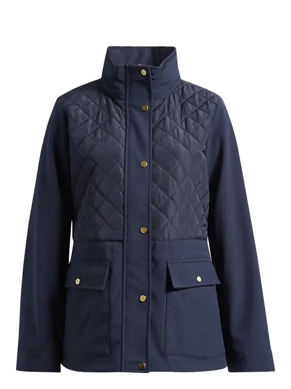 Ralph Lauren Mixed Media Quilted Jacket - Navy