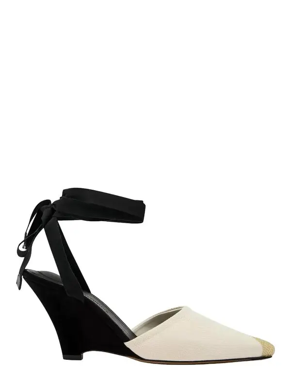 Jacquemus Pointed Toe Tie Sandals - Neutrals
