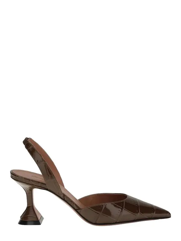 Amina Muaddi Slingback Pumps - Brown