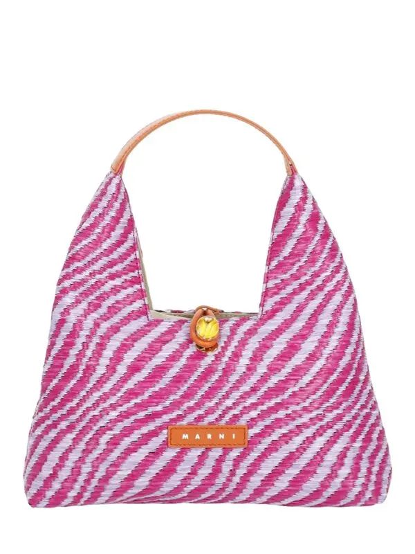 Marni Woven Shoulder Bag - Fuchsia