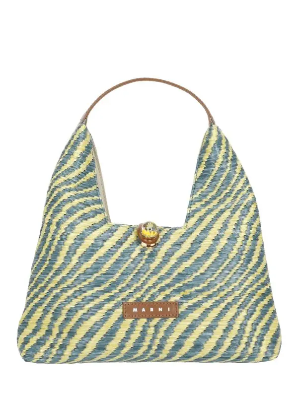 Marni Woven Shoulder Bag - Green