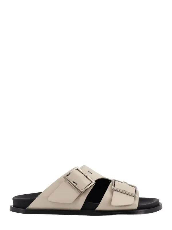 ALOHAS Brushed Leather Alba Sandals - White