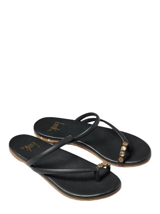 Beek Starbird Leather Slide Sandals - Black
